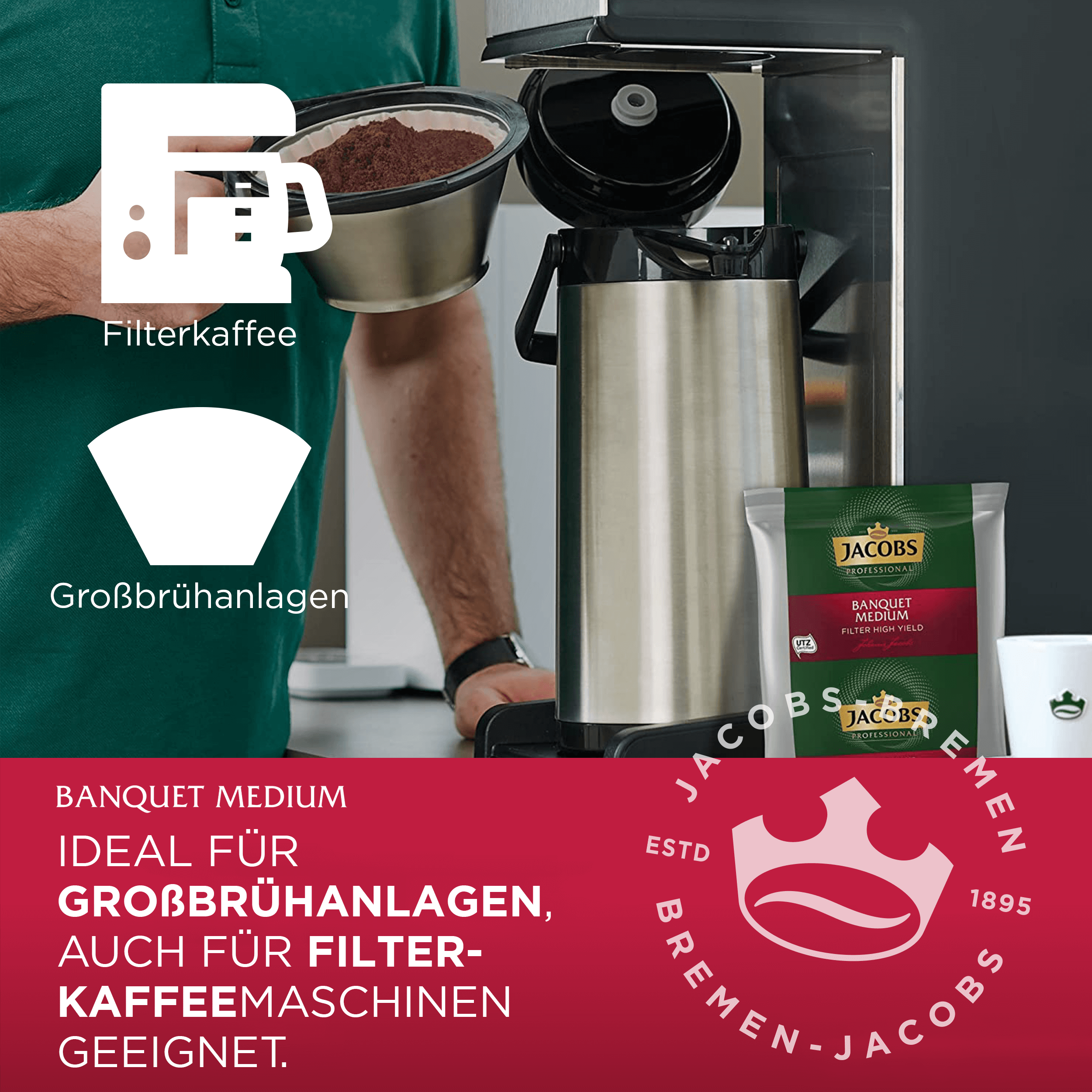 Jacobs Banquet Medium Filterbeutel|Jacobs Professional Kaffee
